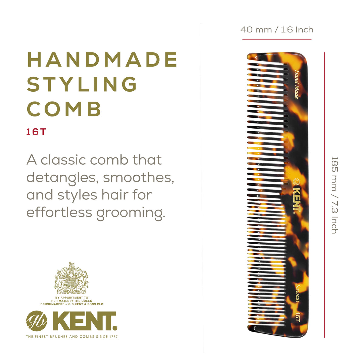 Kent Handmade Combs | Bayside Brush Co.