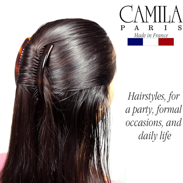 Camila Paris AD66/2 French Side Combs Large, French Twist Hair Combs - Bayside Brush Co.
