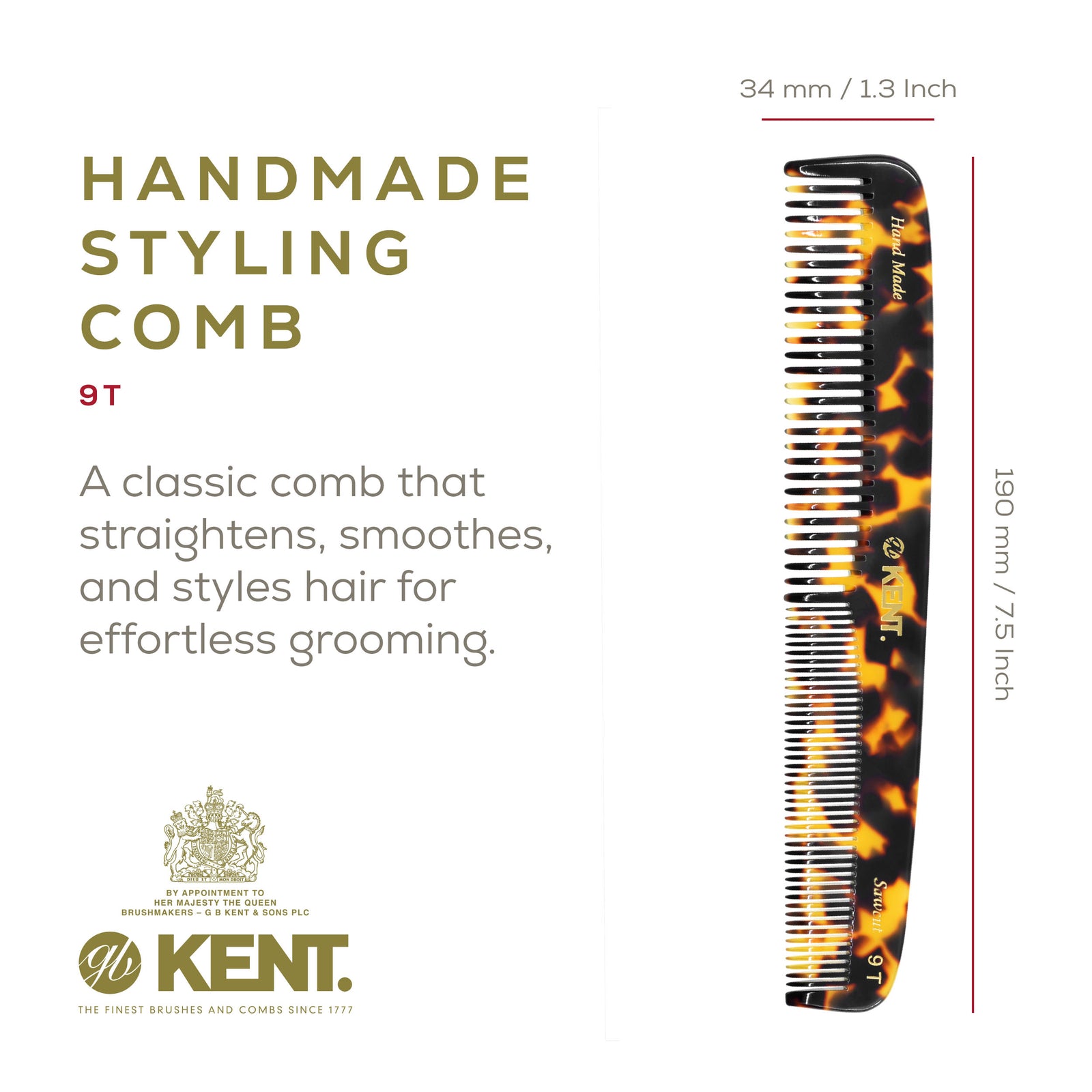 Kent Handmade Combs | Bayside Brush Co.