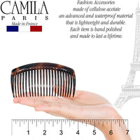 Camila Paris AD66/2 French Side Combs Large, French Twist Hair Combs - Bayside Brush Co.