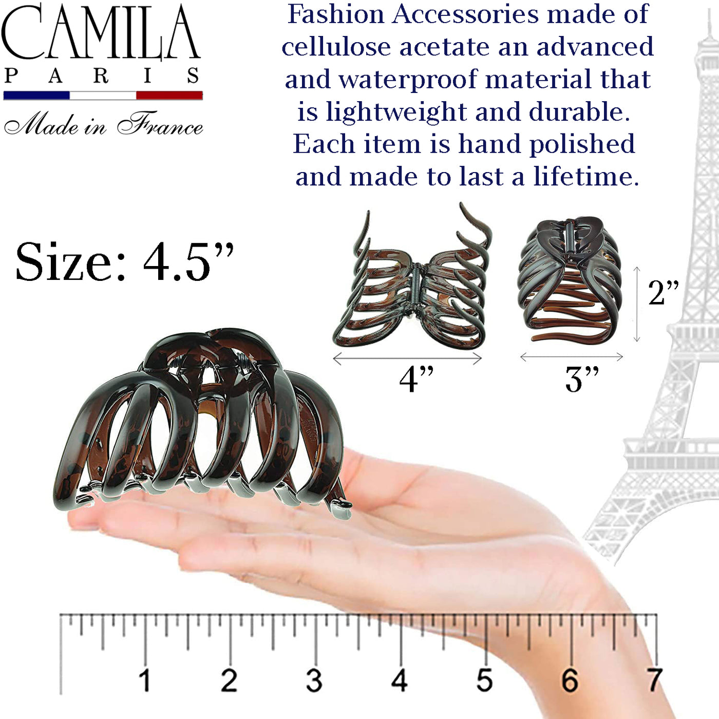 Camila Paris AD718 Octopus French Hair Clips for Women Thick Hair