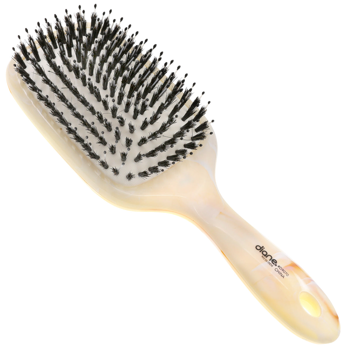 Ball-Tipped and Natural Bristle Paddle Hair Brush with Cushion ...