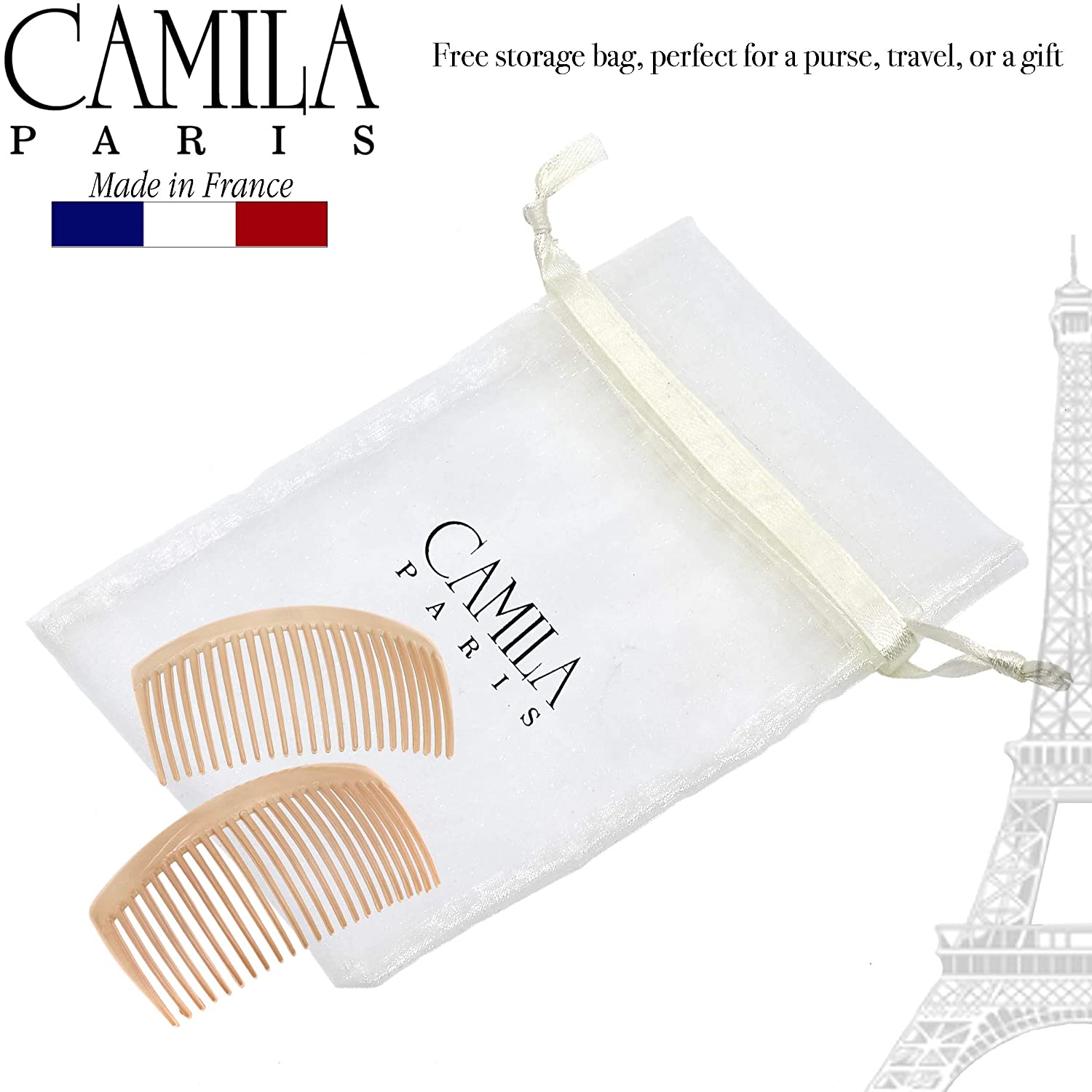 Camila Paris Large Pair of French-Made Side Combs - Bayside Brush Co.