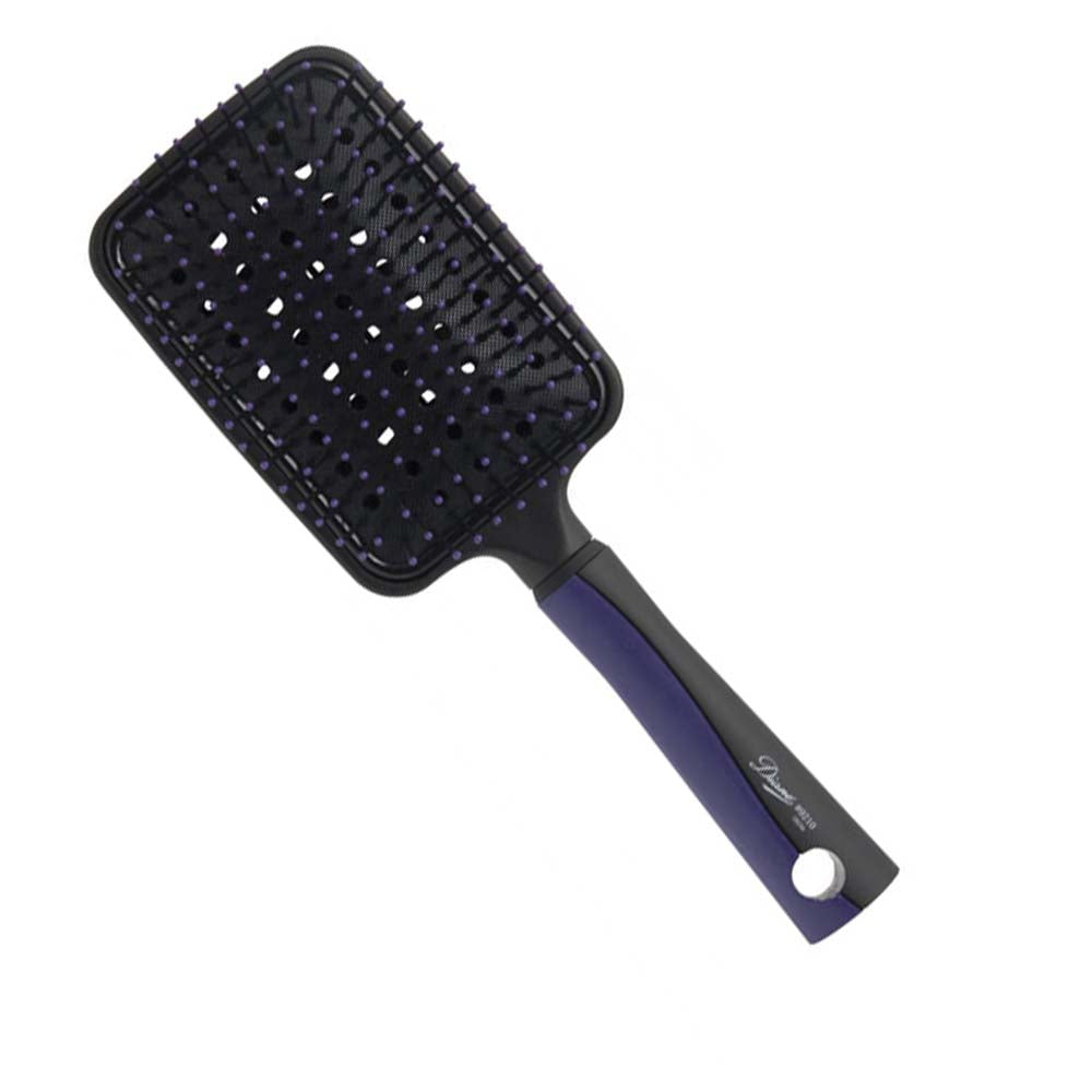 Diane D28 Paddle Square Purple Nylon Pins Blowdry Detangle Hair Brush